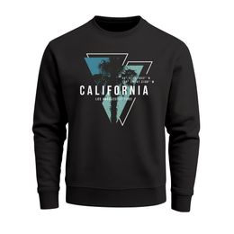 Neverless Sweatshirt 'California geometric' Herren Gr&ouml;&szlig;e S schwarzmeliert