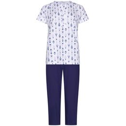 PASTUNETTE Pyjama 'Pyjama with buttons' Damen Gr&ouml;&szlig;e XL/XXL dunkelblau Sommerkleid