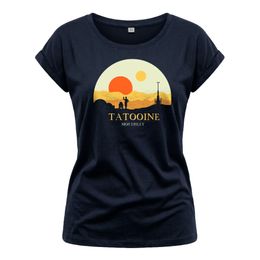 Makaya Shirt 'AndroidMoon' Damen Gr&ouml;&szlig;e XXXL dunkelblau