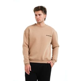 JUSTEVER Herren-Sweatshirt mit Rundhalsausschnitt, Stickerei, gef&uuml;ttert mit Fleece-Innenseite und Nerz-Finish - Volar