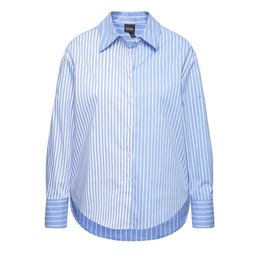 Ulla Popken Bluse Damen Gr&ouml;&szlig;e XXL/XXXL hellblau / wei&szlig;
