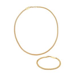 Kuzzoi Schmuckset Herren Gr&ouml;&szlig;e One Size gold