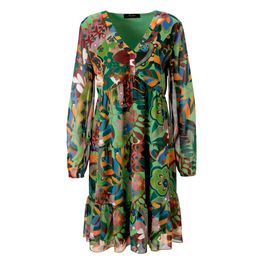 Aniston Casual Kleid Damen Gr&ouml;&szlig;e 44 blau / gr&uuml;n / orange / rot Sommerkleid