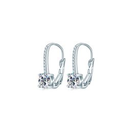 Rougemont Jewellery Ohrringe 'Luxuri&ouml;se Moissanit Creolen Ohrringe 6,5mm 1,0ct' Damen Gr&ouml;&szlig;e One Size silber