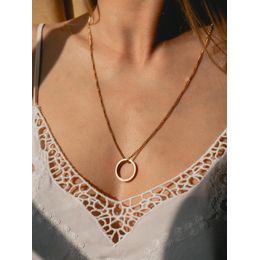 Divasya Kette 'Be here right now' Damen Gr&ouml;&szlig;e 60 / 65 cm gold