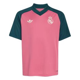 adidas Performance Funktionsshirt 'Real Madrid 26/27 Pre-Match' Jungen Gr&ouml;&szlig;e 140 dunkelgr&uuml;n / himbeer / wei&szlig;