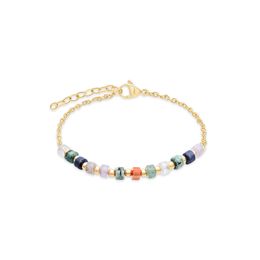 s.Oliver Armband Damen Gr&ouml;&szlig;e One Size gold / dunkelgr&uuml;n / pastelllila / orange
