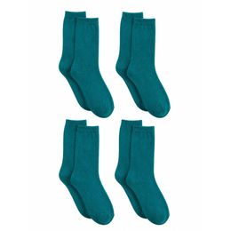 Albero Natur Socken 'Bio-Baumwoll-Kindersocken-4er Pack' M&auml;dchen Gr&ouml;&szlig;e 31/34.5 petrol