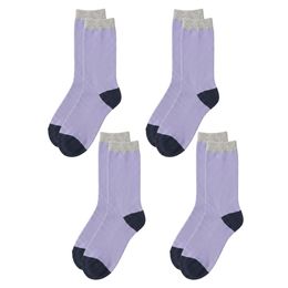 Albero Natur Socken 'Bio-Baumwoll-Kindersocken-4er Pack' M&auml;dchen Gr&ouml;&szlig;e 27/30.5 lavendel