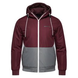 Ombre Jacke 'Om-Janp-0242' Herren Gr&ouml;&szlig;e L grau / bordeaux Sommerjacke