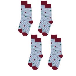 Albero Natur Socken 'Bio-Baumwoll-Kindersocken-4er Pack' M&auml;dchen Gr&ouml;&szlig;e 27/30.5 bunt