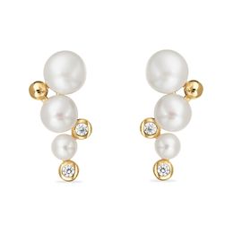 Christ Ohrringe Damen Gr&ouml;&szlig;e One Size gold / perlwei&szlig;