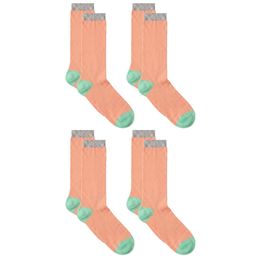 Albero Natur Socken 'Bio-Baumwoll-Kindersocken-4er Pack' M&auml;dchen Gr&ouml;&szlig;e 27/30.5 apricot