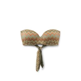Tezenis Bikinitop 'Luxury Chevron' Damen Gr&ouml;&szlig;e 80 gelbmeliert / khaki / oliv / rotmeliert