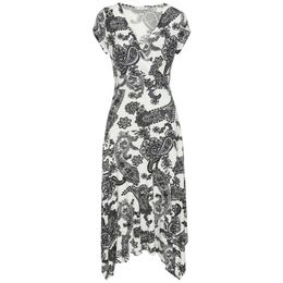 Lascana Kleid Damen Gr&ouml;&szlig;e 44 schwarz / wei&szlig; Sommerkleid