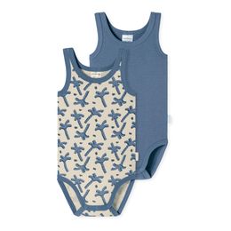 Schiesser Body 'Nature Love' M&auml;dchen Gr&ouml;&szlig;e 80 creme / blue denim