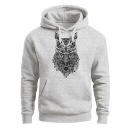 Neverless Sweatshirt 'Free Mind Owl' male size 4XL Grey