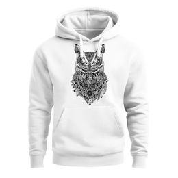 Neverless Sweatshirt 'Free Mind Owl' Herren Gr&ouml;&szlig;e M wei&szlig;