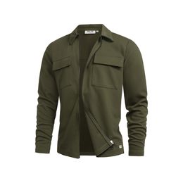 INDICODE JEANS Between-Season Jacket 'Nezzo' male size S Dark green