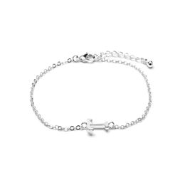 Luxenter Armband 'Alphabet T' Damen Gr&ouml;&szlig;e 19 cm silber