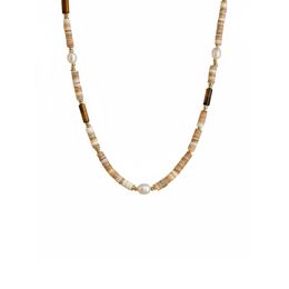 Nemomatheo Kette 'Earthlines' Damen Gr&ouml;&szlig;e 45 / 50 cm beige