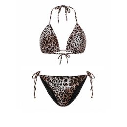 Emilie Collection Bikini 'Bikini leopard print' Damen Gr&ouml;&szlig;e XL braun