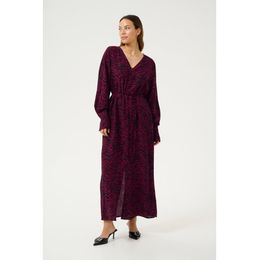 Kaffe Kleid KAjodie Loose fit in Rumba Red/Black Animal | Gr.: 38