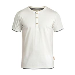 INDICODE Jeans T-Shirt 'Tony' Herren Gr&ouml;&szlig;e M dunkelgrau / wei&szlig;