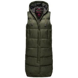 Marikoo Damen Winterweste Sayorii &ndash; lang, warm & mit Kapuze