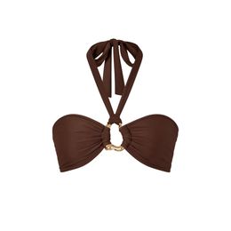 Moda Minx Bikinitop 'Irregular Hoop' Damen Gr&ouml;&szlig;e 90 dunkelbraun