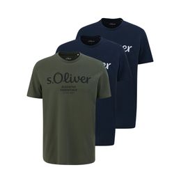 s.Oliver Shirt 'Basic' male size L mottled blue