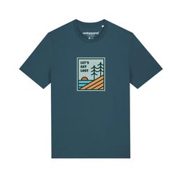 Watapparel Shirt 'Let's Get Lost' Herren Gr&ouml;&szlig;e XXXL blau / orange / schwarz