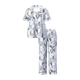 Ulla Popken Pyjama Damen Gr&ouml;&szlig;e M/L offwhite Sommerkleid