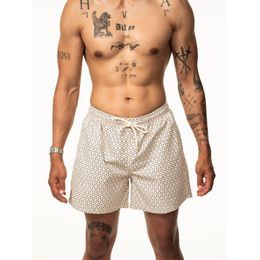 Saved Lab Badeshorts 'SL-205 Swimshort Monogramm Ecru' Herren Gr&ouml;&szlig;e XL ecru