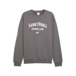 PUMA Sportsweatshirt 'FC St. Pauli' Herren Gr&ouml;&szlig;e M basaltgrau / rot / wei&szlig;