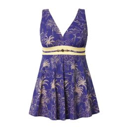 Ulla Popken Swimsuit Dress female size 9XL Yellow / Plum