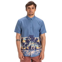 QUIKSILVER Button Up Shirt 'Apero Classic Engineered' male size XS Blue / Orange