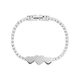 Akzent Armband 'Laini' Damen Gr&ouml;&szlig;e 17 cm silber