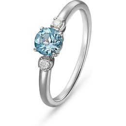 Christ Ring Damen Gr&ouml;&szlig;e 50 hellblau / silber