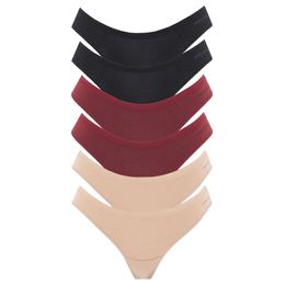 Organication Slip Damen Gr&ouml;&szlig;e XL beige / rot / schwarz