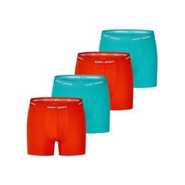 Happy Shorts Boxershorts Herren Gr&ouml;&szlig;e XXL t&uuml;rkis / orange / wei&szlig;