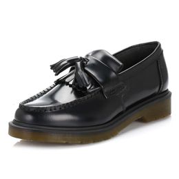 Kaufen Sie Dr. Martens Adrian Polierte Glatte Schwarze Lederslipper
