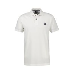 Lerros Maskulines Poloshirt mit griffiger Struktur in gro&szlig;en Gr&ouml;&szlig;en Herren Gr&ouml;&szlig;e 4XL wei&szlig;