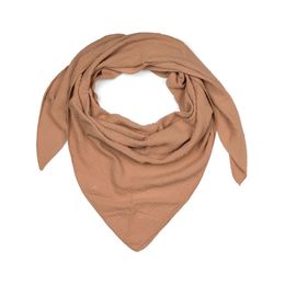 styleBREAKER Einfarbiger Musselin Dreiecksschal in Braun | Gr.: onesize