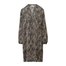 Comma Casual Identity Blusenkleid Damen Gr&ouml;&szlig;e 44 ecru / schwarz Sommerkleid
