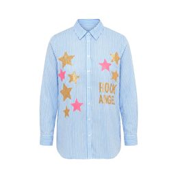 Angel of Style Bluse Damen Gr&ouml;&szlig;e 7XL hellblau / goldgelb / altrosa / wei&szlig;
