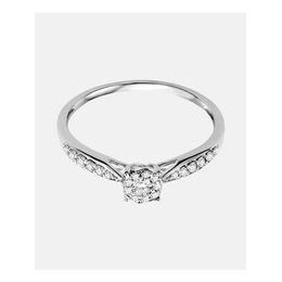 Diamant L'&eacute;ternel Ring aus 375 Wei&szlig;gold mit Diamant | Gr.: 58