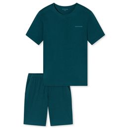 Schiesser Shorty ' Modern Bonded ' Herren Gr&ouml;&szlig;e M petrol / dunkelgr&uuml;n