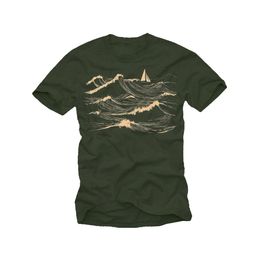 MAKAYA Shirt 'Segelboot' male size 4XL Green