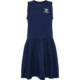 Hummel Kleid 'Caroline' M&auml;dchen Gr&ouml;&szlig;e 128 dunkelblau / wei&szlig;